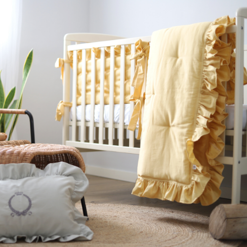 סט בגוון זהוב - סט מצעים למיטת תינוק | LIMOR GOLAN