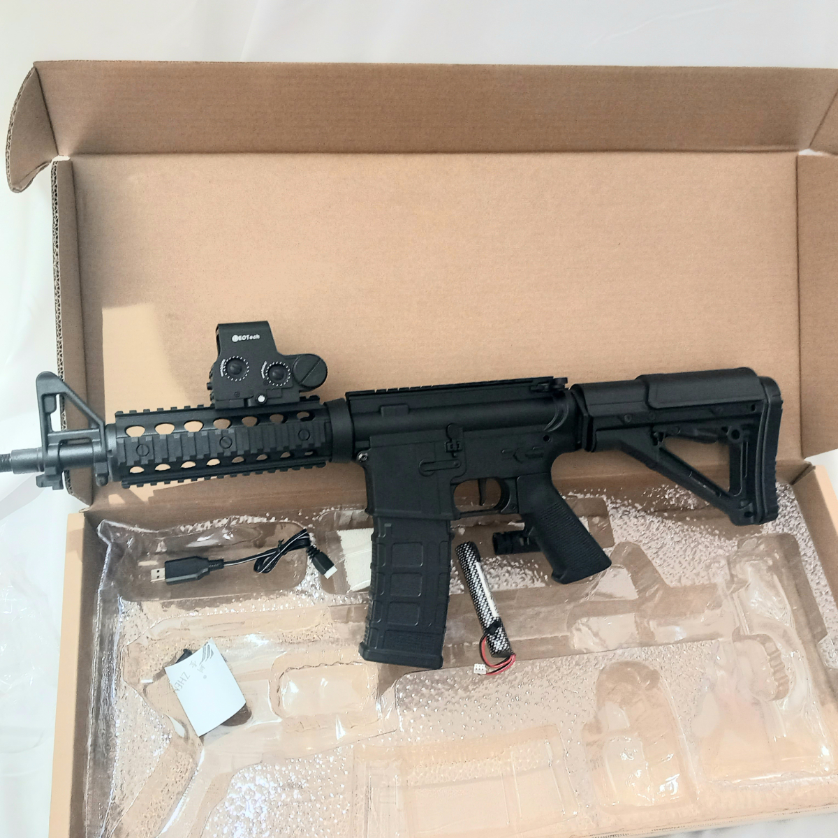 רובה ג'ל חשמלי אוטומט נטען גודל 74 ס''מ שחור - M4A1 SUBMACHINE GUN