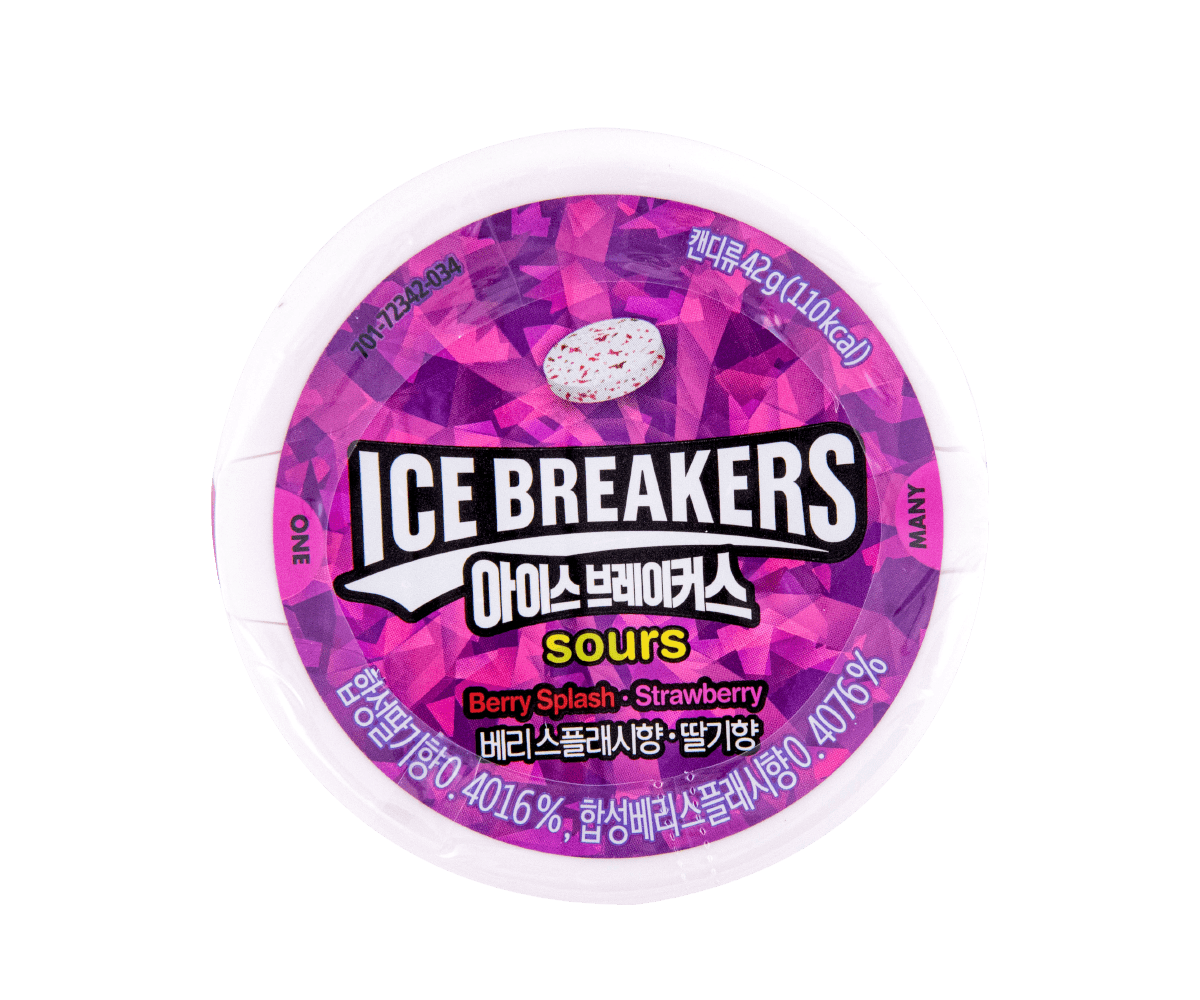 סוכריות ללא סוכר אייסברייקרס תות ופירות יער| ICE BREAKERS Sours Berry ...