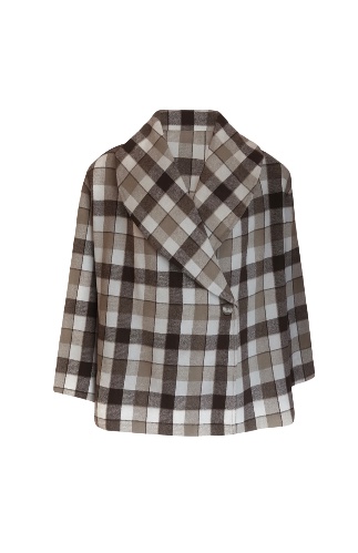 Brown Plaids Oversized Jacket - The 10th Drop | MGC WORLD
