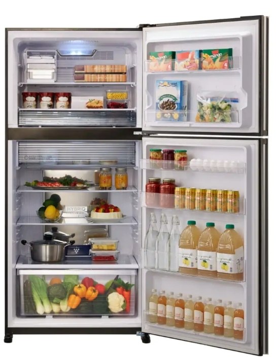 מקרר 2 דלתות זכוכית לבנה SHARP דגם SJ-4650-WH שארפ