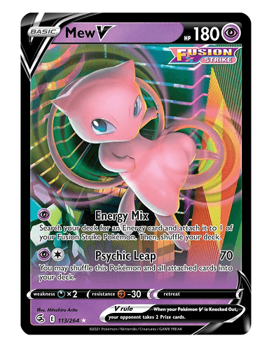 Pokemon TCG: Mew VMAX League Battle Deck קלפי פוקימון מקוריים מארז וימקס