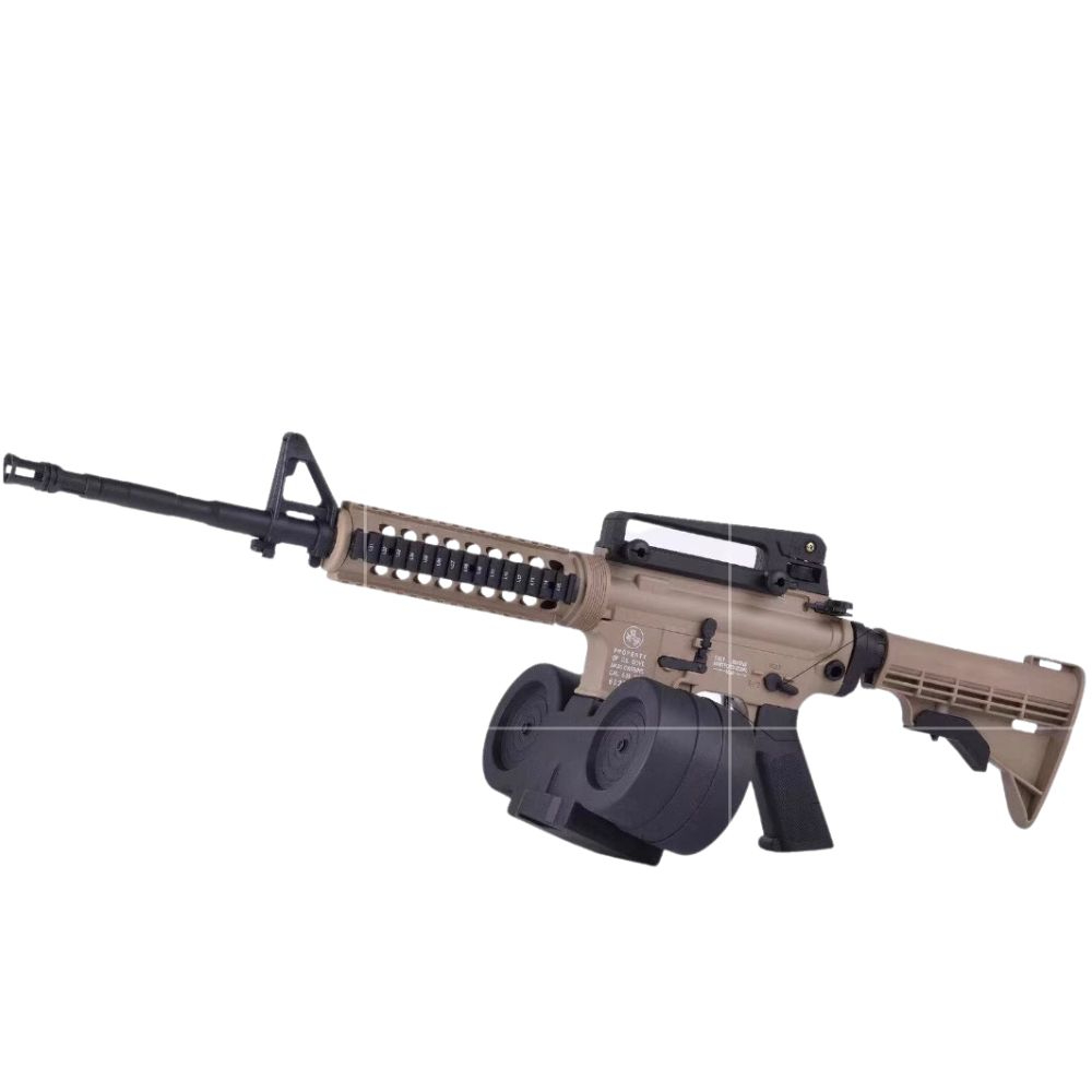 רובה ג'ל אוטומט נטען גודל 82 ס''מ שתי מחסניות - M16 SUBMACHINE GUN