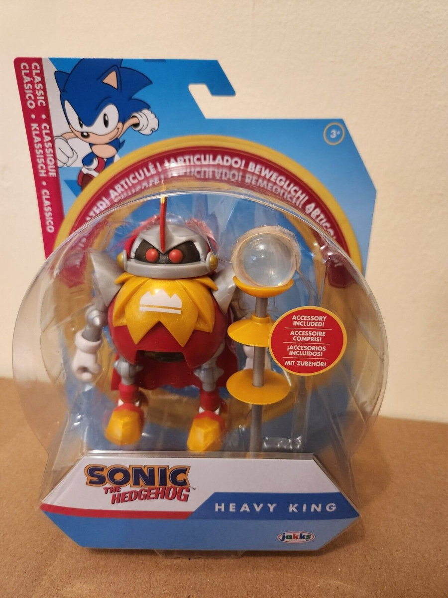 סוניק - בובת מטאל אדום אפור 10 ס"מ - SONIC THE HEDGEHOG MINI HEAVY KING