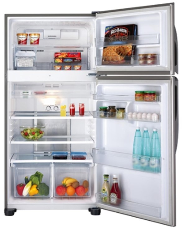 מקרר מקפיא עליון 587 ליטר נטו 3850 Sharp עם התקן שבת מובנה - גימור ב'ז